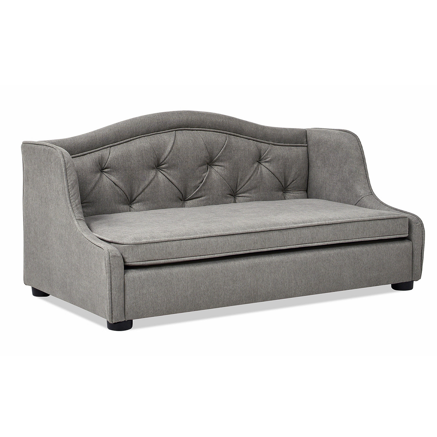 Tucker Murphy Pet™ Robin 35" Tufted Wingback Pet Sofa Bed, Medium, Uptown Gray Stain Resistant ...